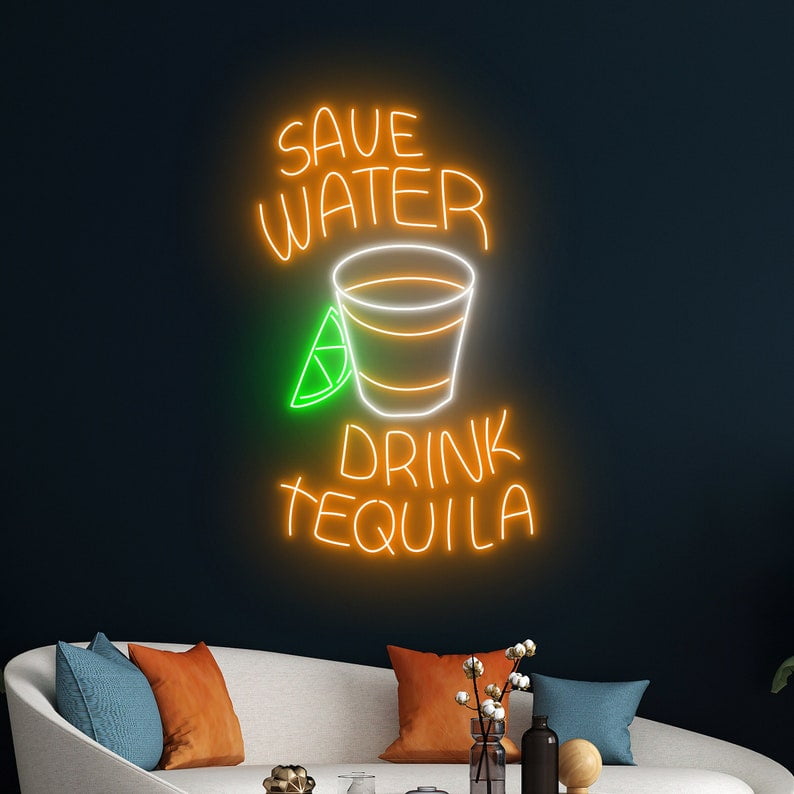 Handmadetneonsign Tequila Is Always The Answer Neon Sign, Tequila Led ...