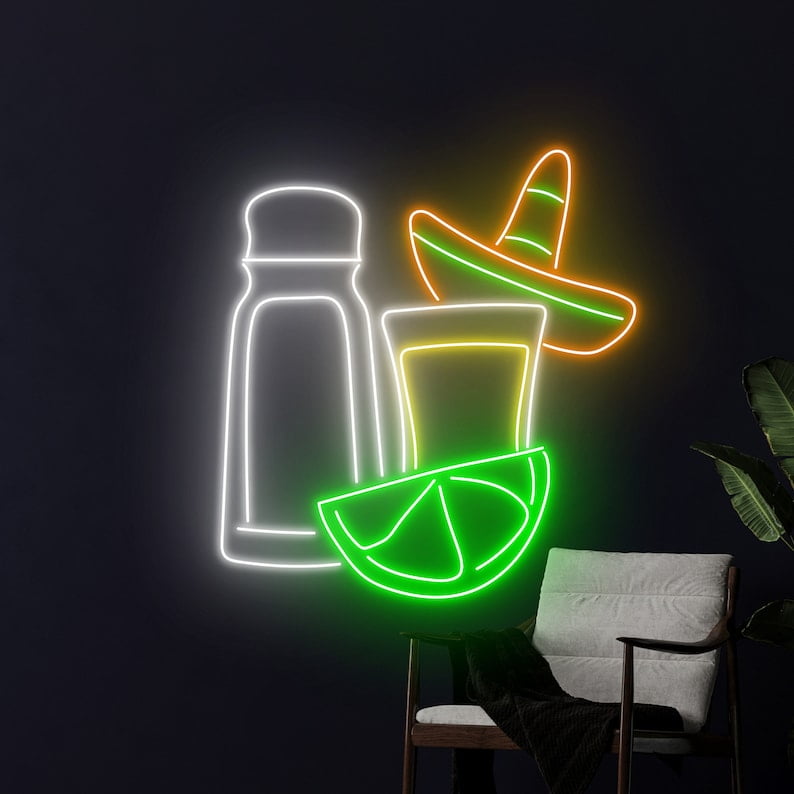 Handmadetneonsign Tequila Led Sign, Custom Quote Tequila Neon Light ...