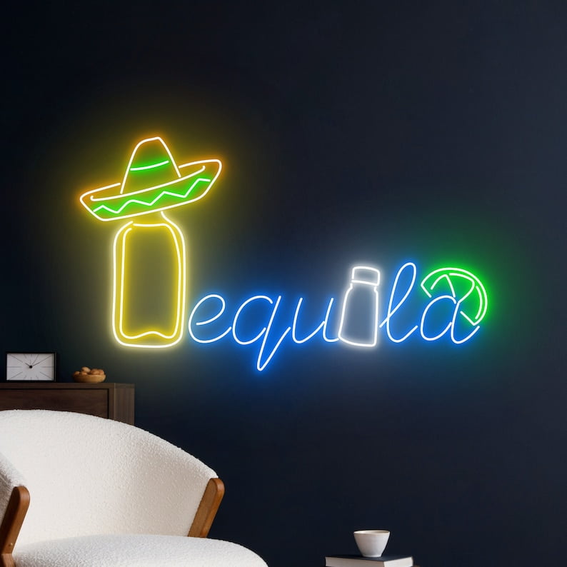 Handmadetneonsign Tequila Led Sign, Tequila Neon Light, Tequila ...
