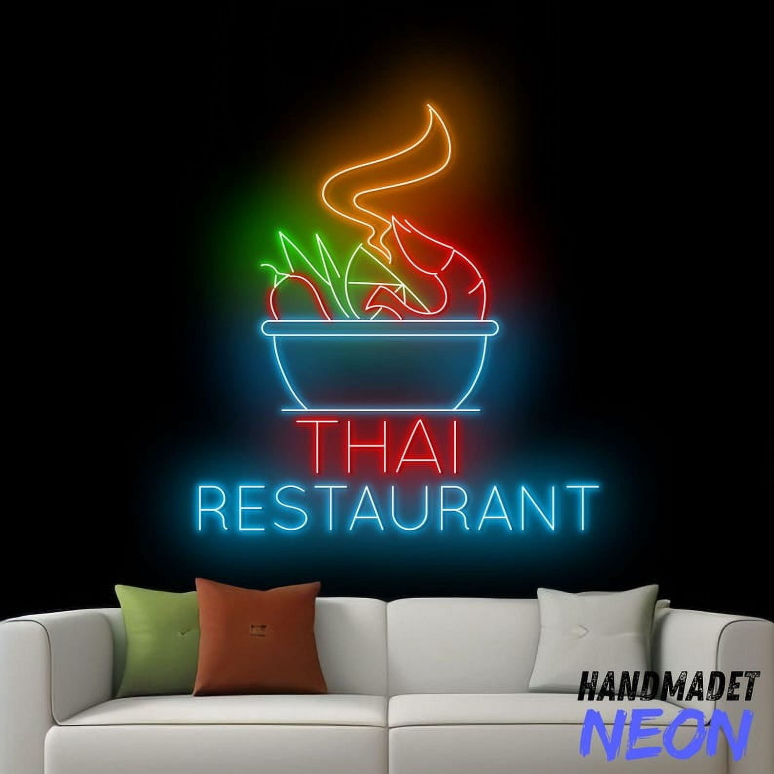 Handmadetneonsign Thai Restaurant Neon Sign, Tom Yum Neon Light ...