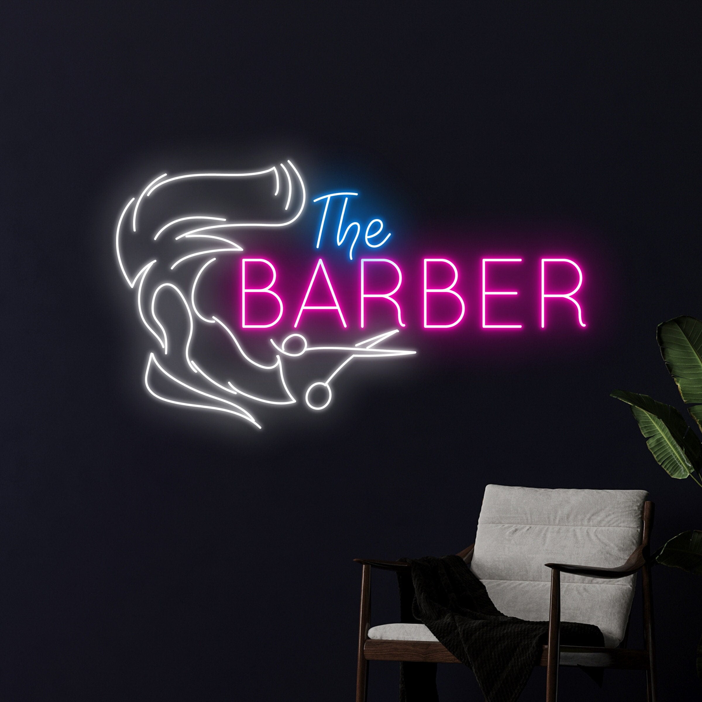 Handmadetneonsign The Barber Led Sign, Barber Shop Neon Sign, Barber ...