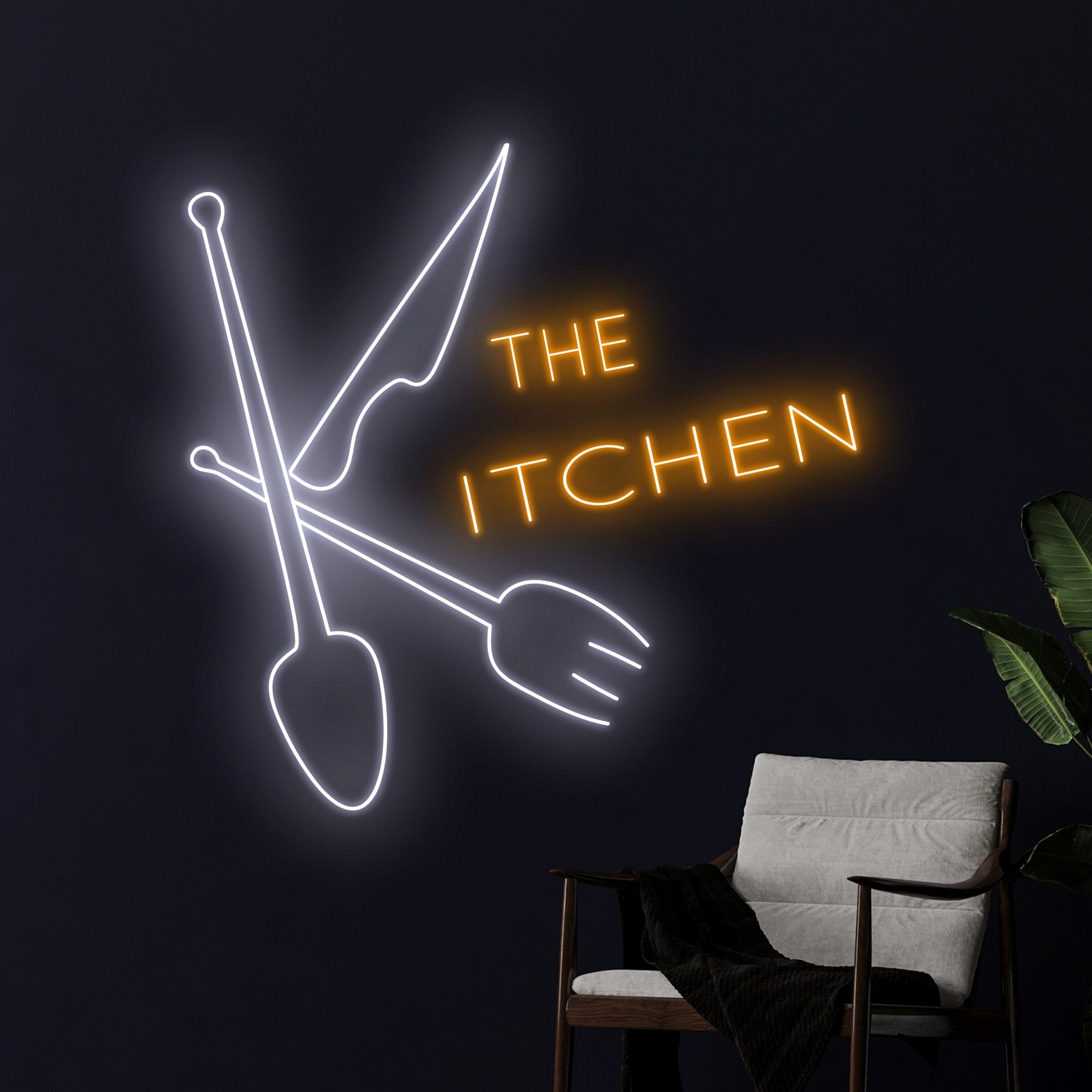 Handmadetneonsign The Kitchen Neon Sign, Kitchen Led Light, Cooking ...