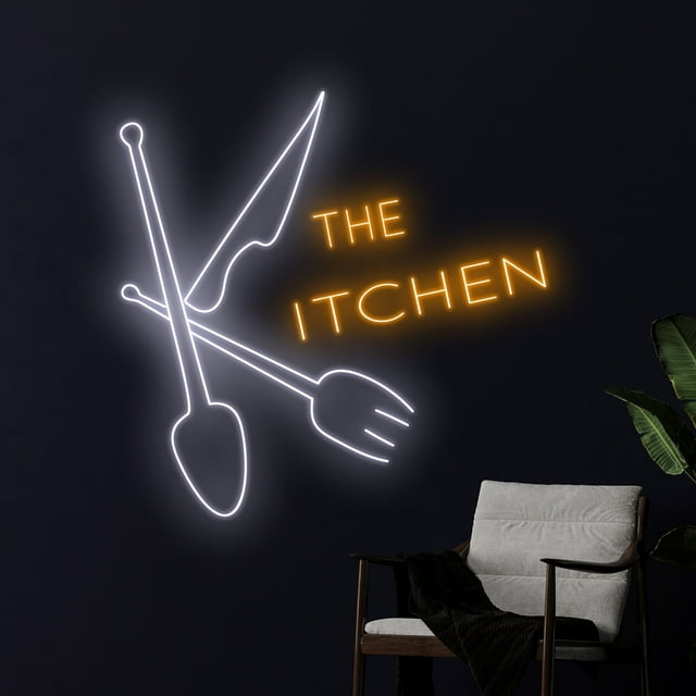 Handmadetneonsign The Kitchen Neon Sign, Kitchen Led Light, Cooking ...