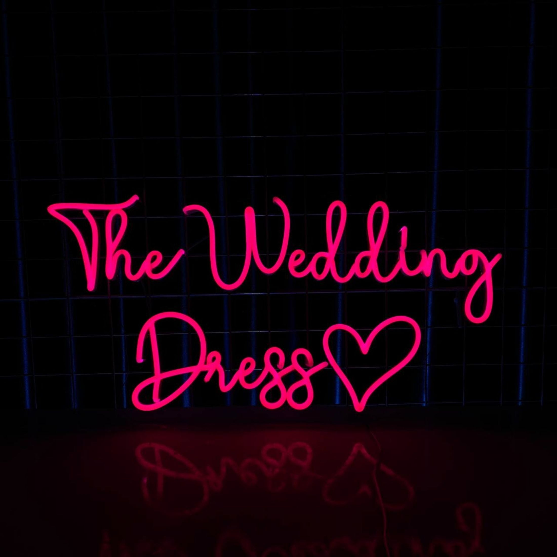 Handmadetneonsign The Wedding Dress Neon Sign, Wedding Signs Wall Art ...