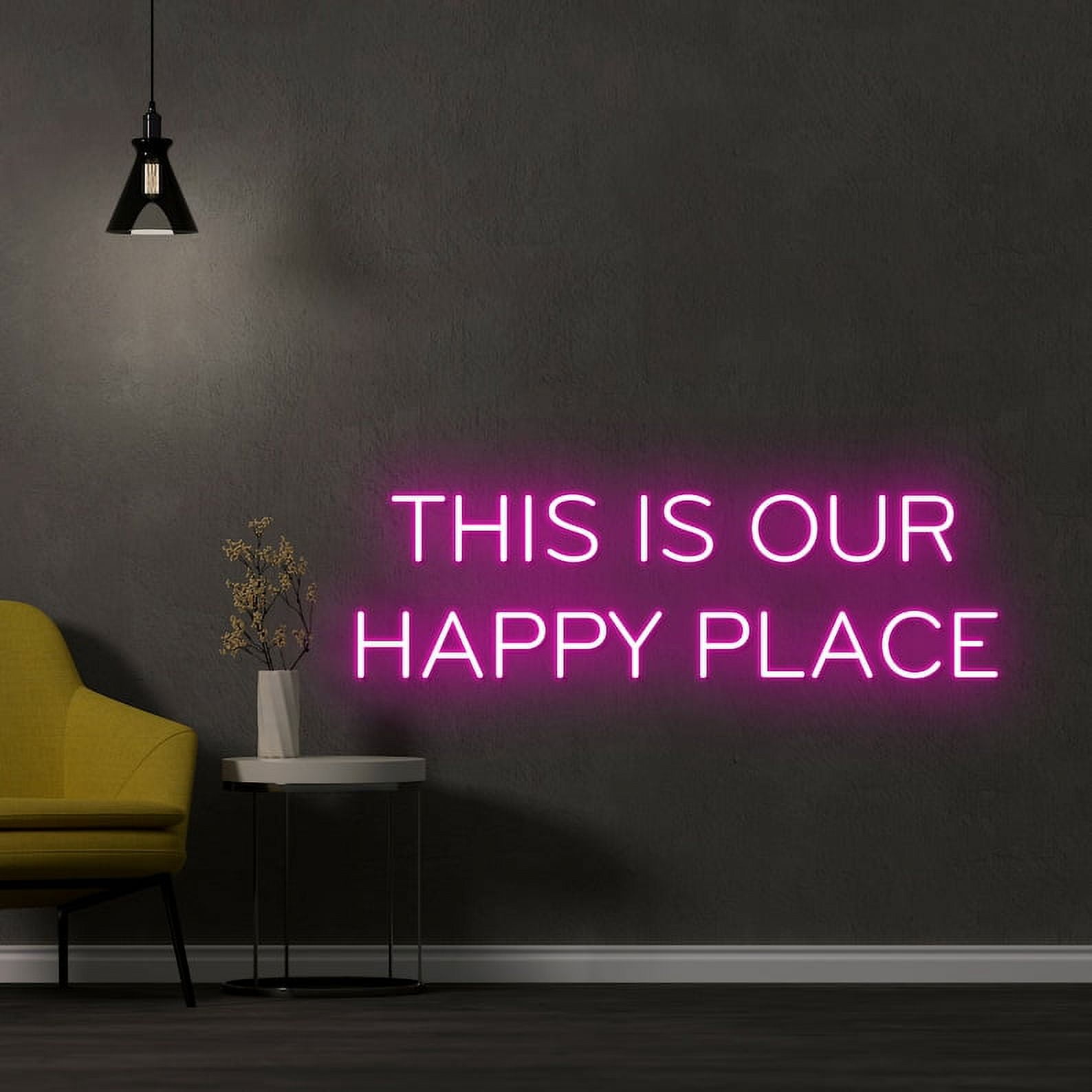 Handmadetneonsign This Is Our Happy Place Led Sign, This Is Our Happy ...