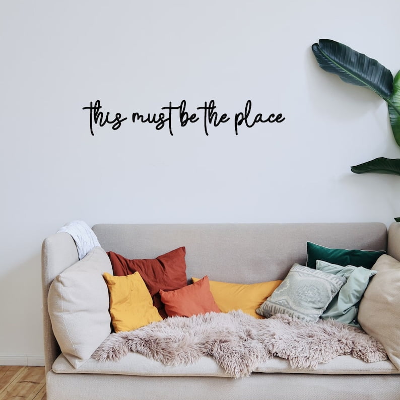 Handmadetneonsign This Must Be The Place Words Metal Wall Art Light ...