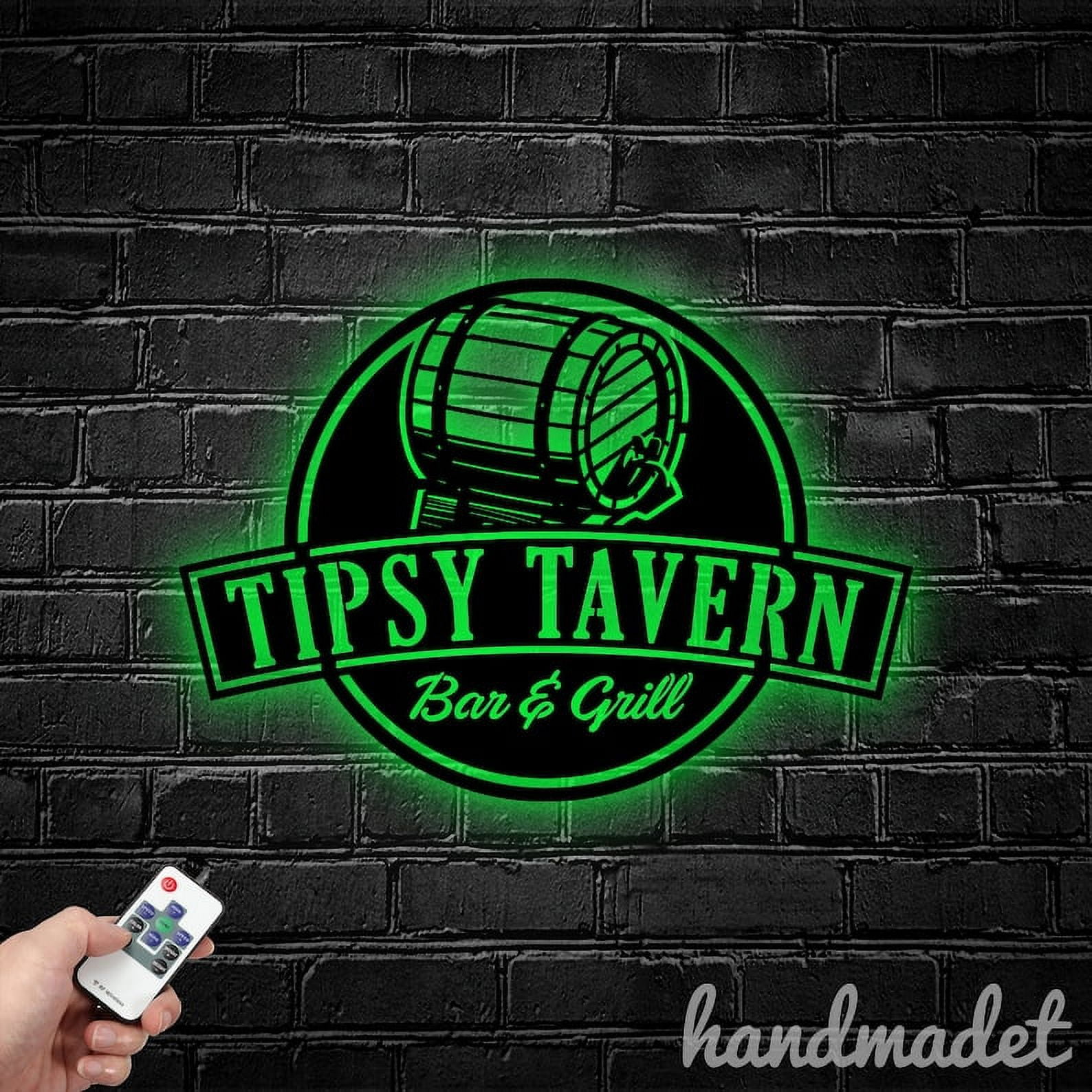 Handmadetneonsign Tipsy Tavern Metal Wall Art Light, Tavern Metal Sign ...