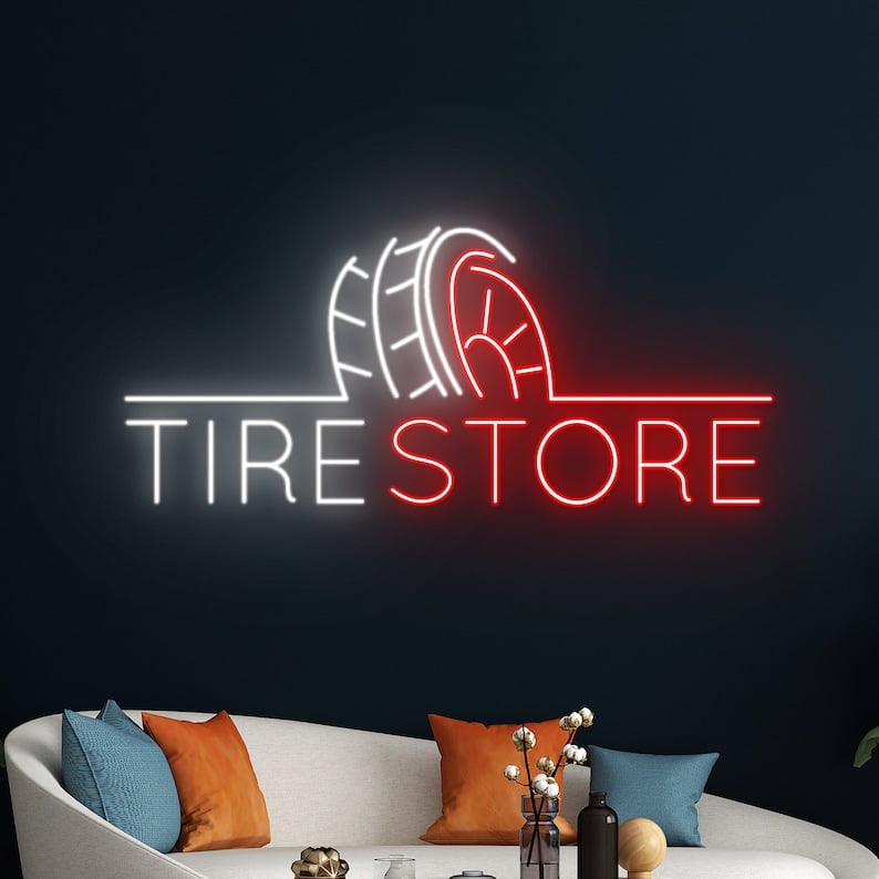 Handmadetneonsign Tire Store Neon Sign, Tire Shop Led Sign, Automotive ...