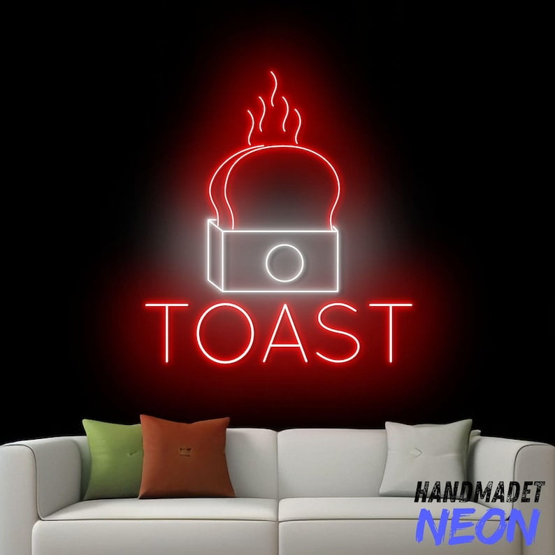 Handmadetneonsign Toast Neon Sign, Toasted Bread Led Sign, Toast Neon ...