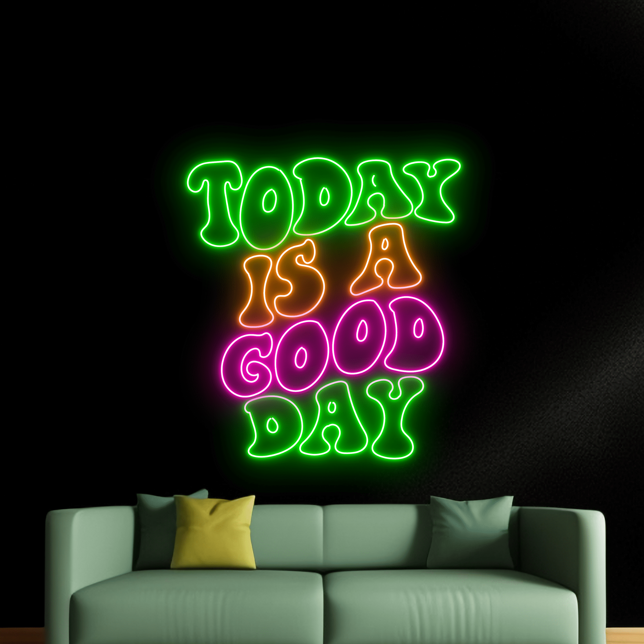 Handmadetneonsign Today Is A Good Day Neon Sign, Inspirational Quotes ...