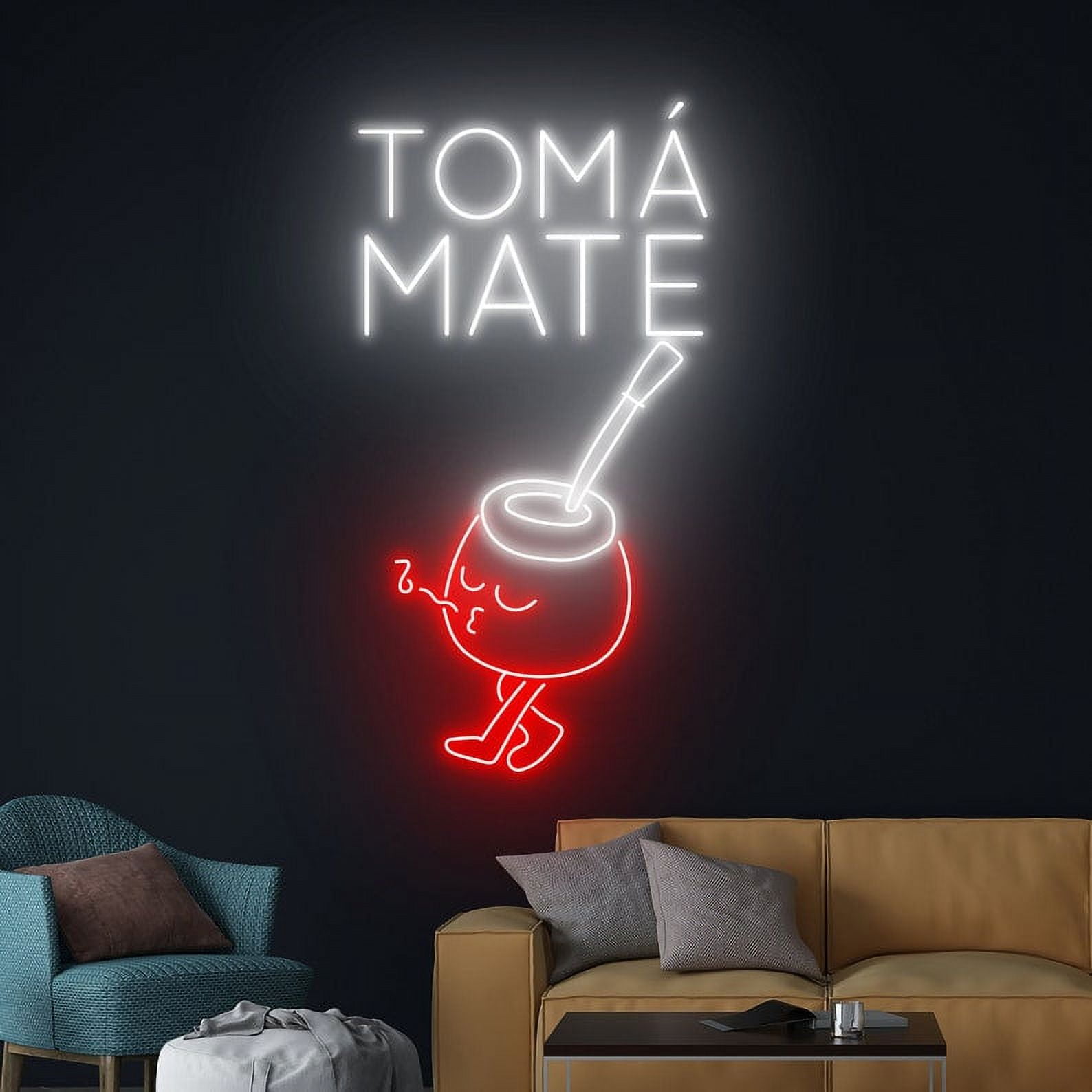 Handmadetneonsign Toma Mate Tea Neon Sign, Coffee Neon Led Wall Art ...