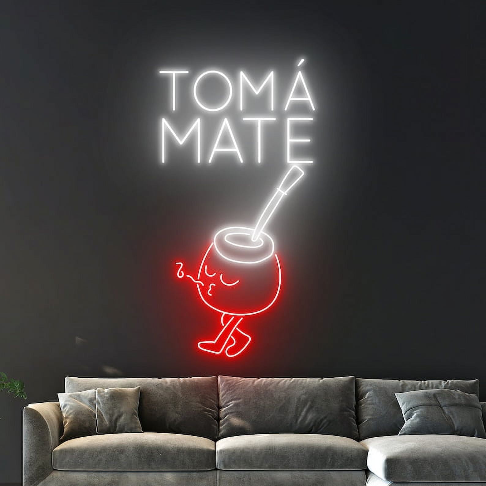 Handmadetneonsign Toma Mate Tea Neon Sign, Coffee Neon Led Wall Art ...