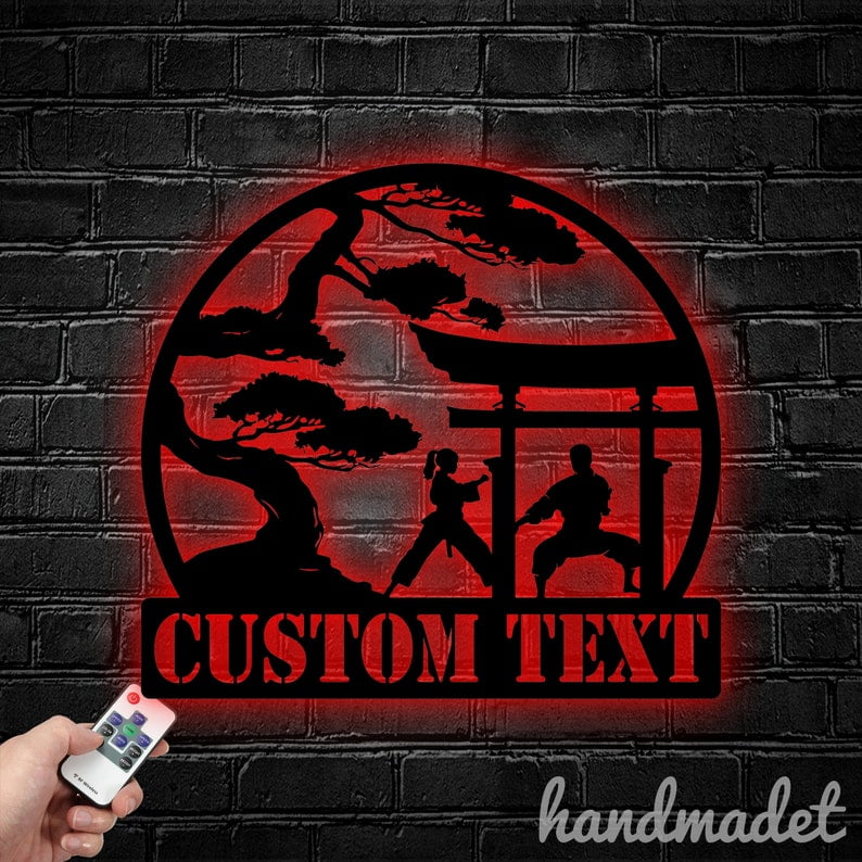 Handmadetneonsign Torii Gate Karate Metal Wall Art Light, Karate Metal ...