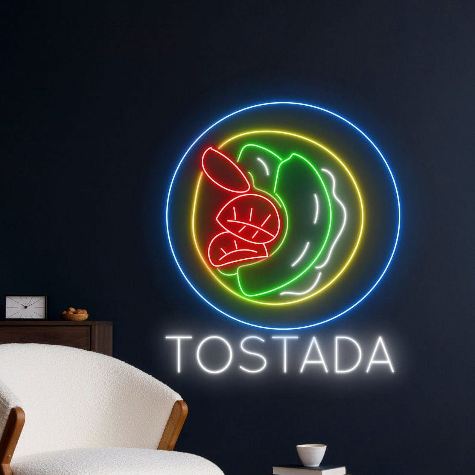 Handmadetneonsign Tostada Neon Sign, Mexican Tostada Neon Led Art Decor ...