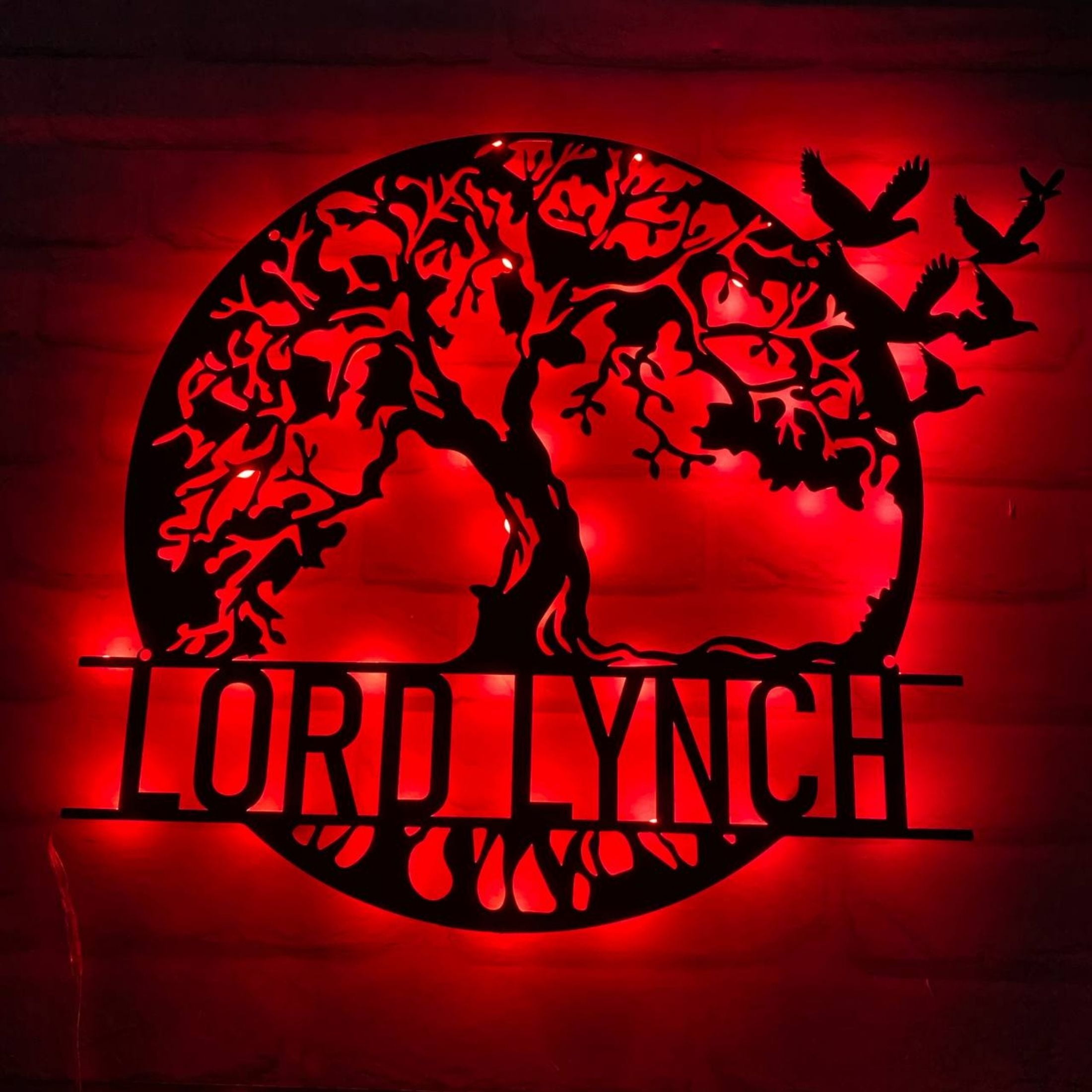 Handmadetneonsign Tree Of Life Metal Wall Art Light, Garden Tree Metal ...