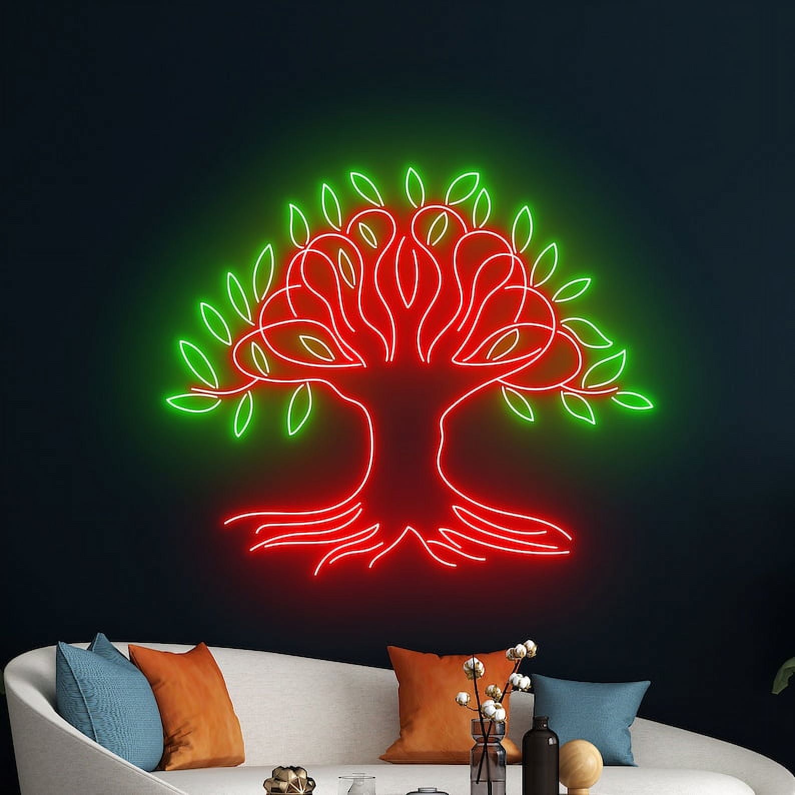 Handmadetneonsign Tree Of Life Neon Sign, Tree Of Life Led Sign, Tree ...