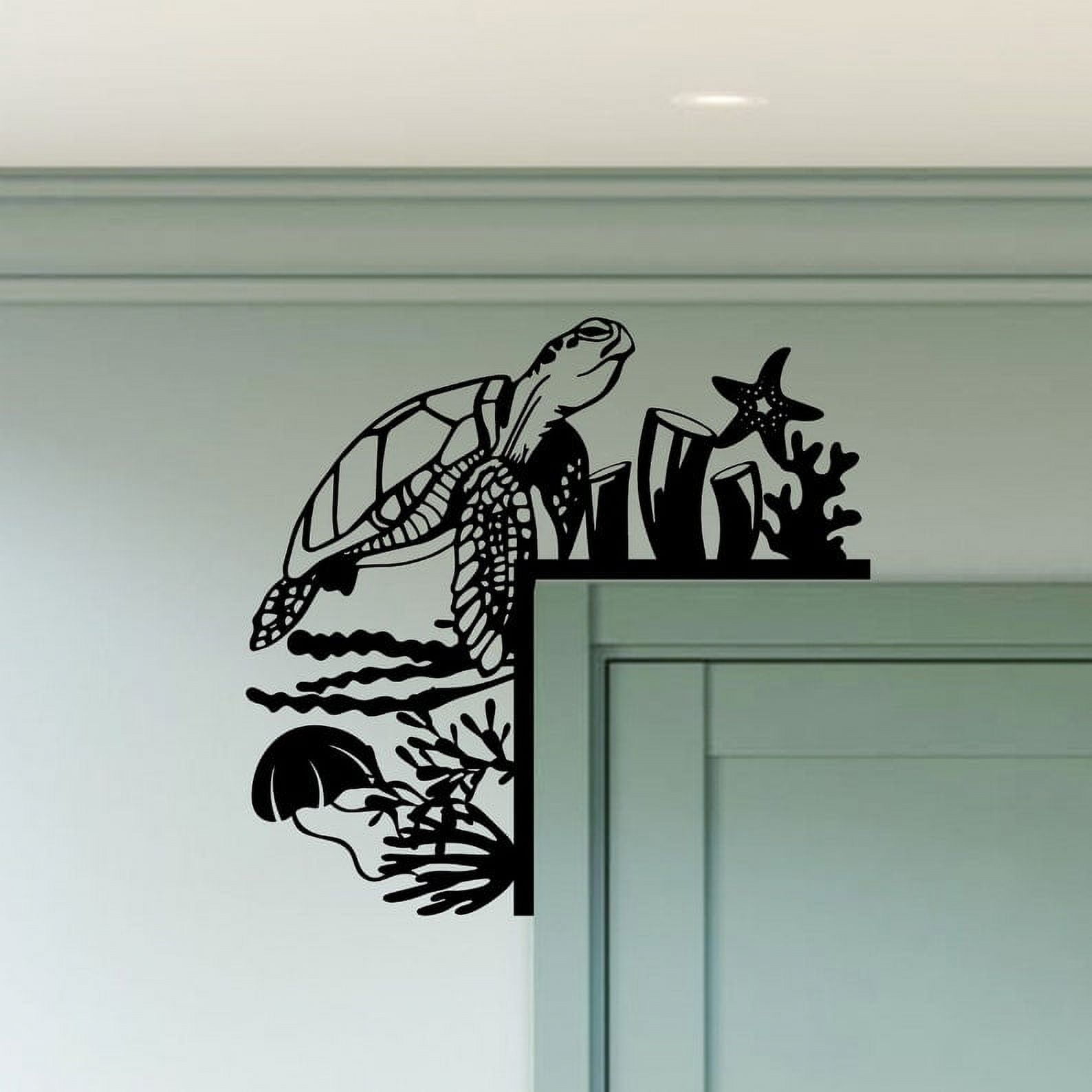 Handmadetneonsign Turtle Door Corner Sign, Wild Animal Metal Door ...