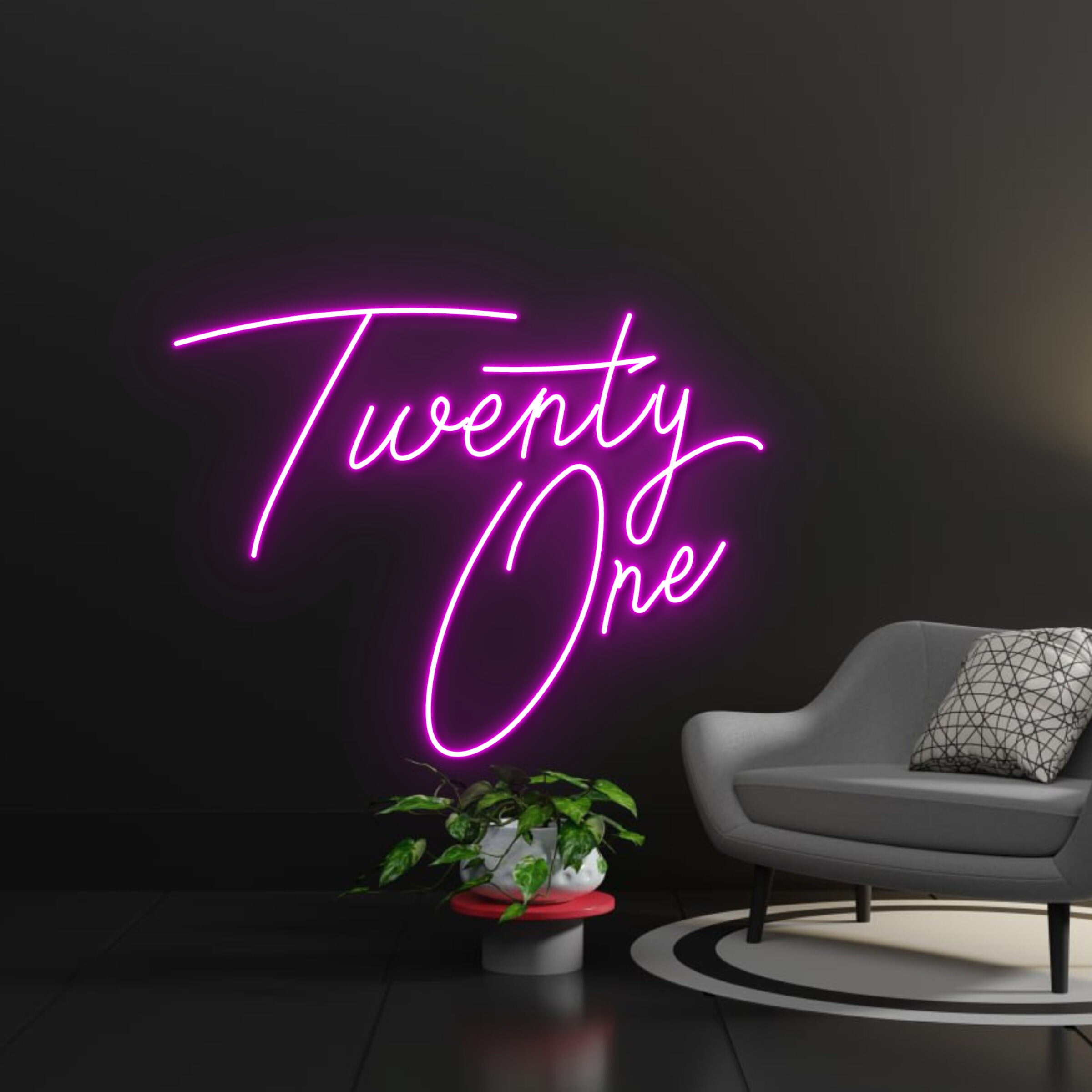 Handmadetneonsign Twenty One Birthday Decorations For Her Gifts, Custom ...