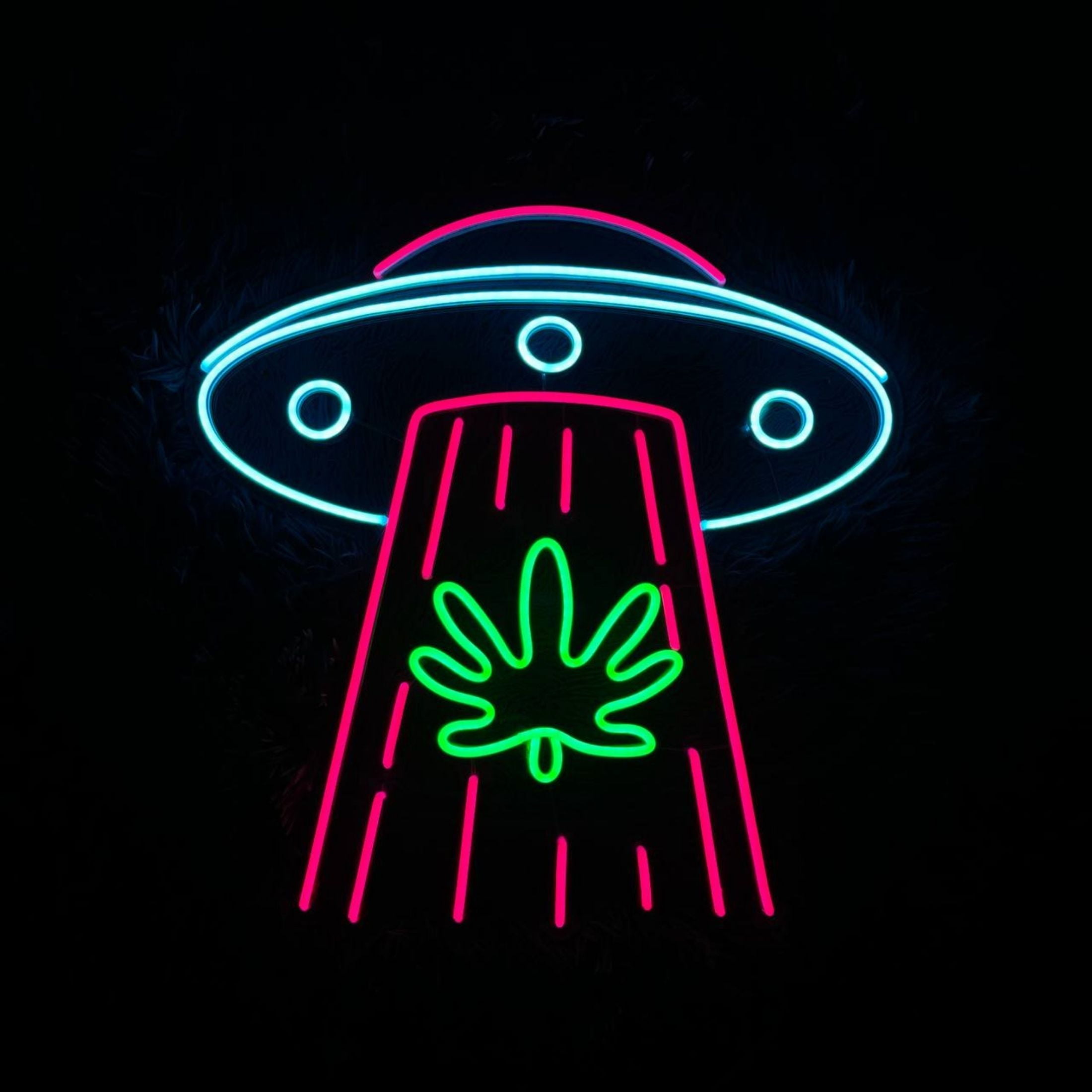 Handmadetneonsign UFO Alien Neon Sign, UFO Neon Light Wall Art Decor ...
