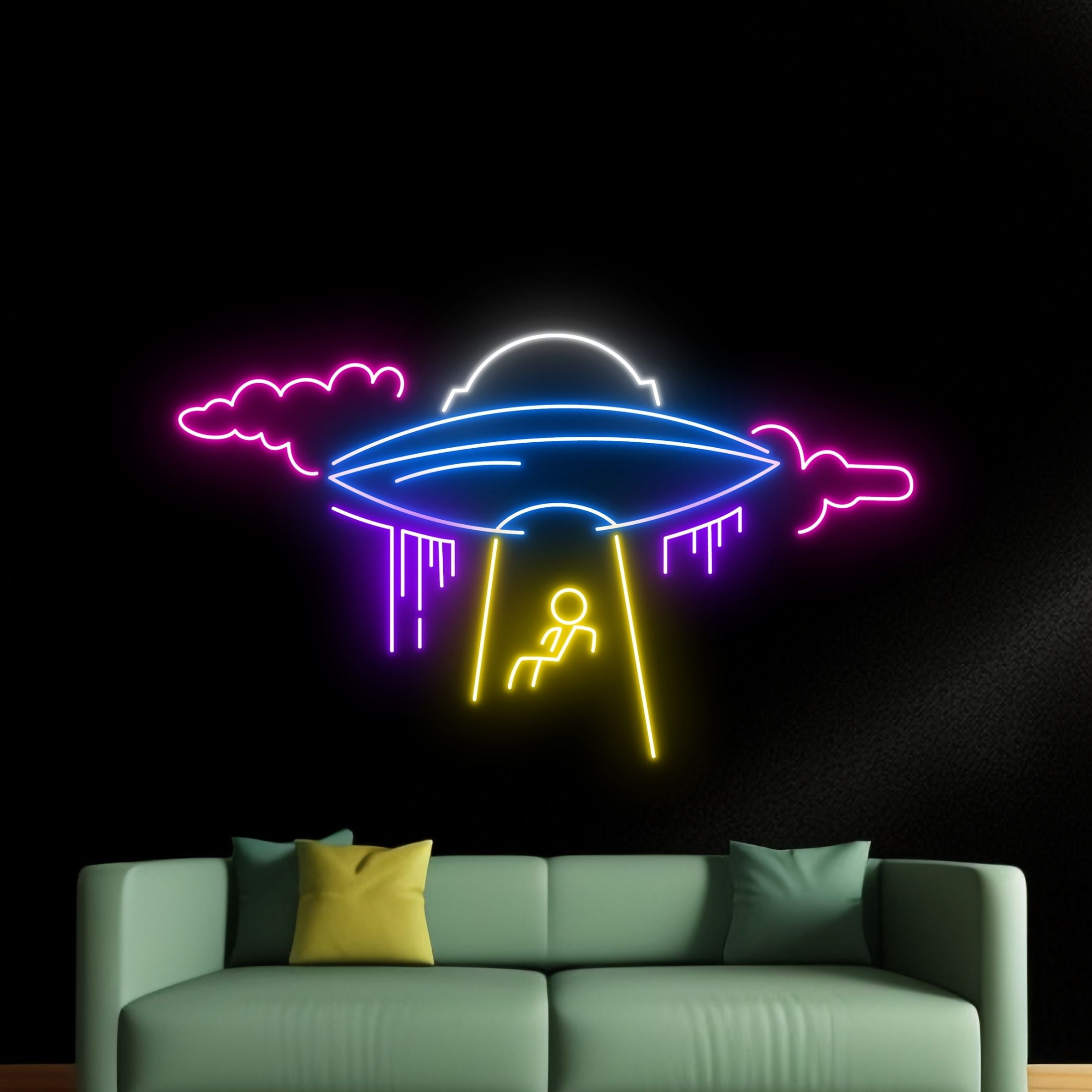 Handmadetneonsign UFO Universal Neon Sign, Space Wall Art Decor, Space ...