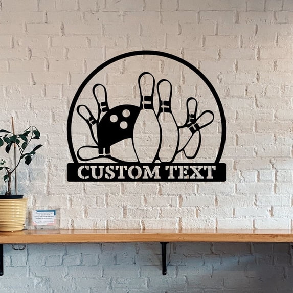 Handmadetneonsign US Bowling Metal Wall Art Light, Bowling Logo Metal ...