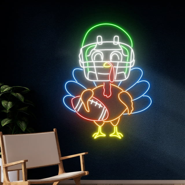 Handmadetneonsign USA Football Turkey Neon Sign, American Football ...