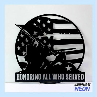 US Marine Corps Tin Metal Round Dome Button Sign USMC Emblem Home Bar ...