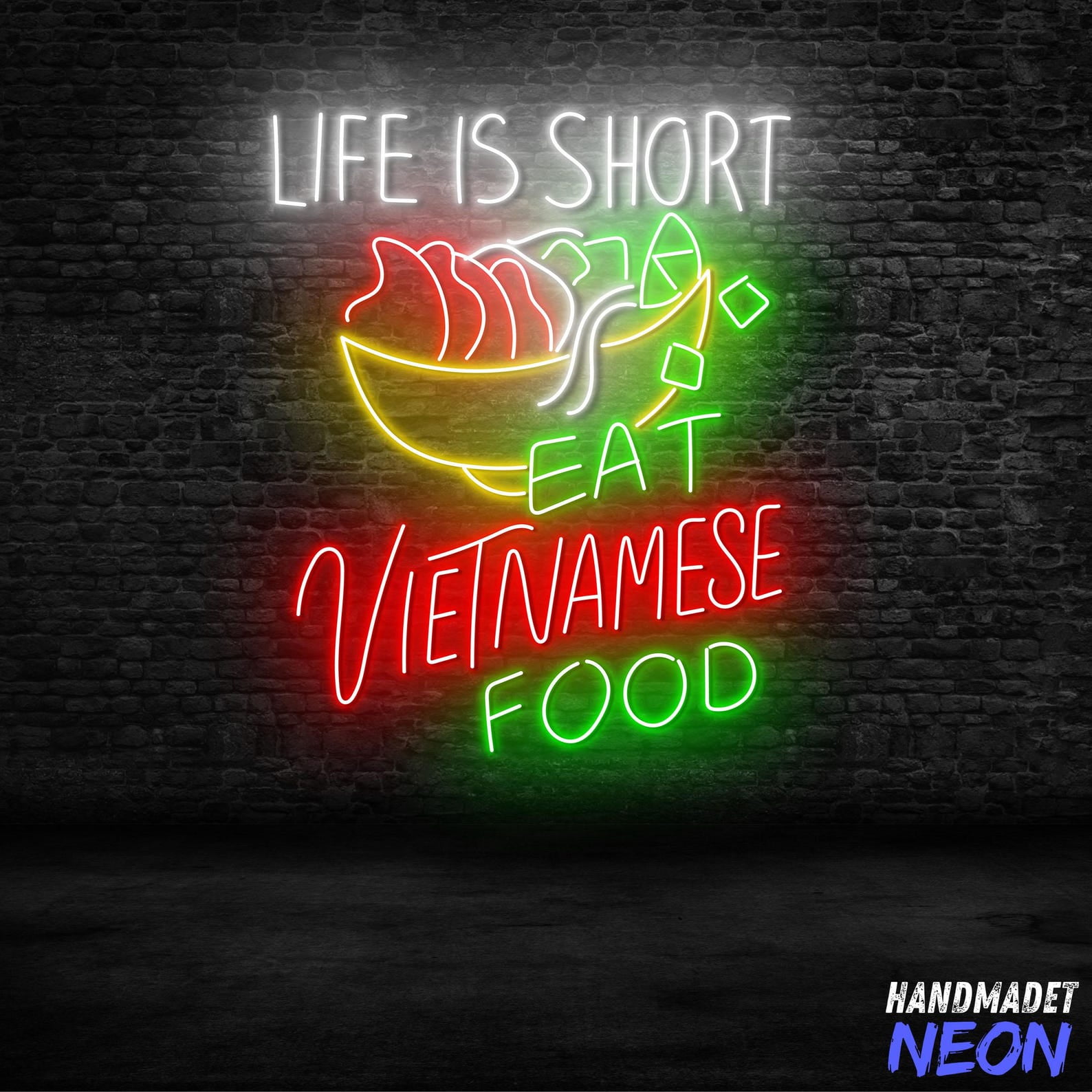 Handmadetneonsign Vietnamese Food Neon Sign, Wall Decor for Pho ...