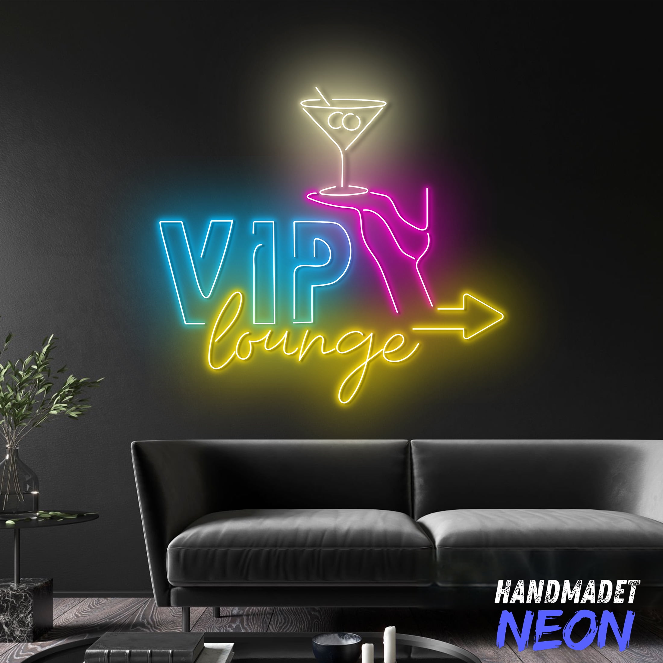 Handmadetneonsign Vip Lounge Neon Sign, Luxurious Led Wall Light For ...