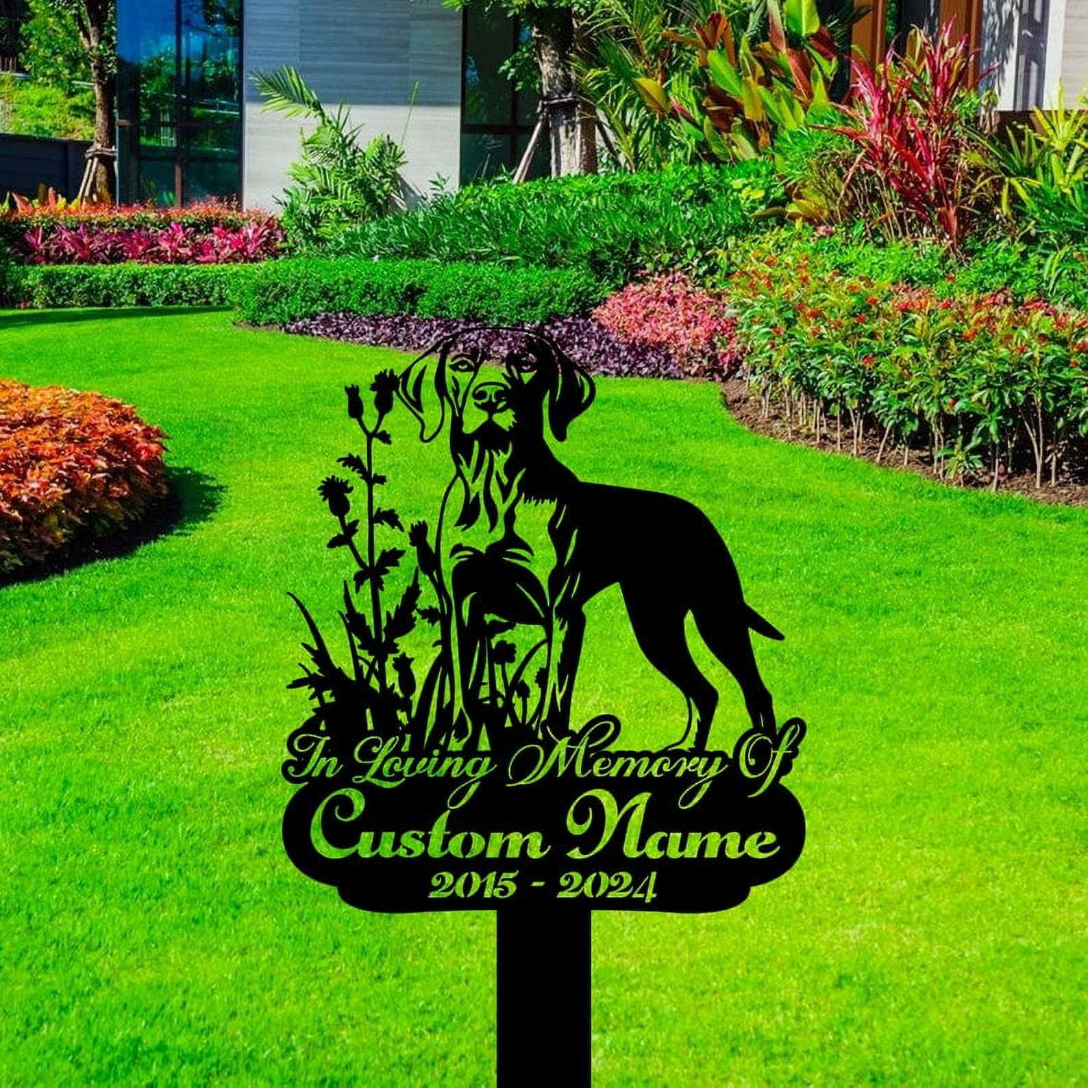 Handmadetneonsign Vizsla Memorial Metal With Stake, Vizsla Dog Metal ...