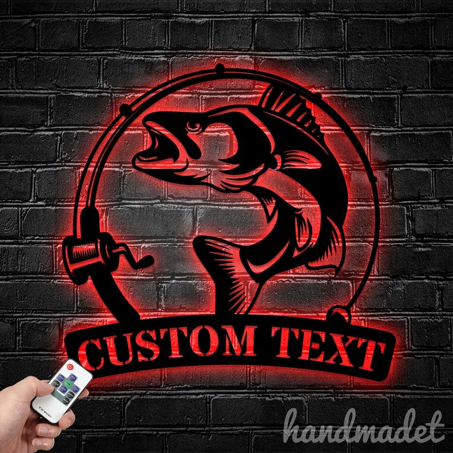 Handmadetneonsign Walleye Fish Metal Wall Art Light, Fish Metal Sign ...