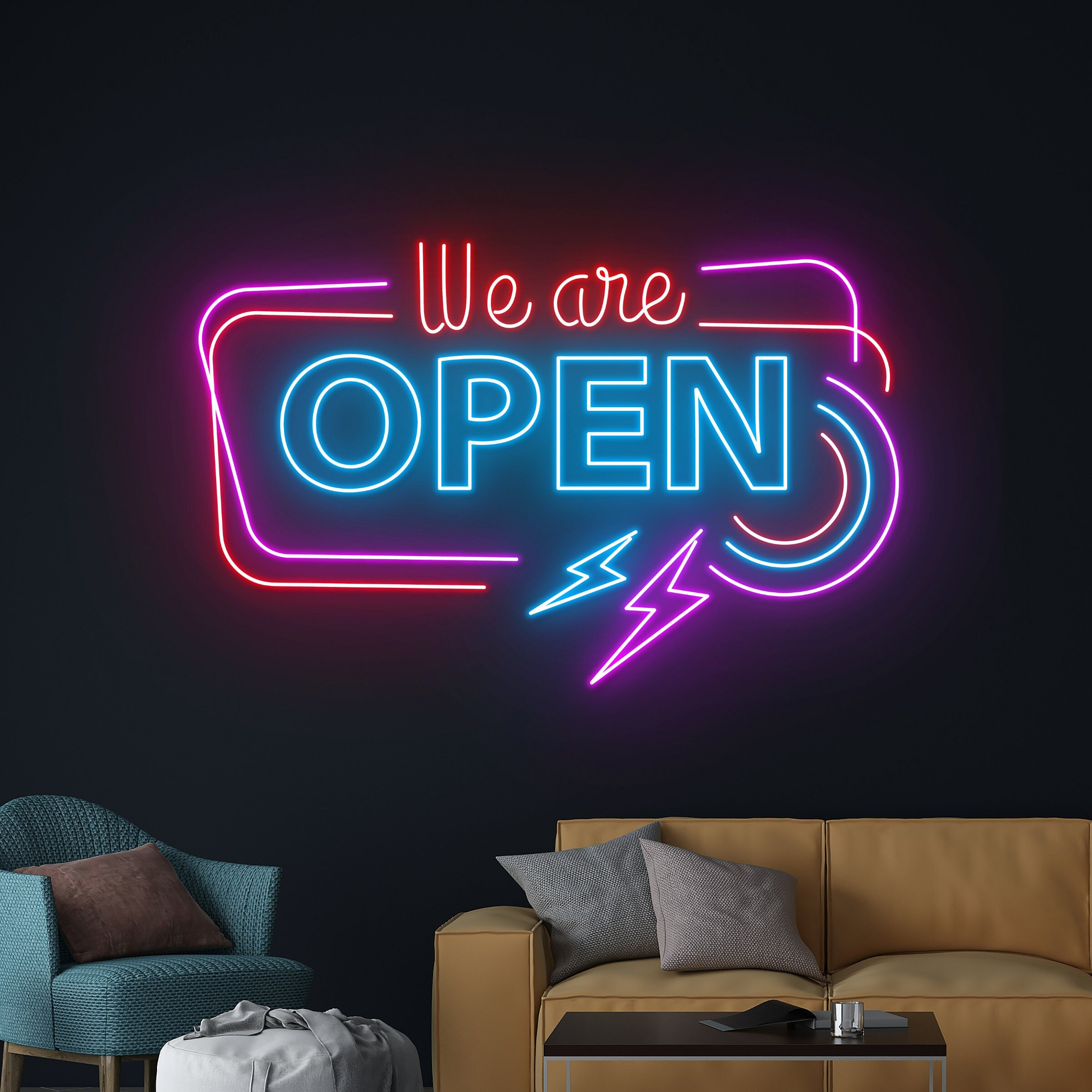 Handmadetneonsign We Are Open Led Sign, We Are Open Neon Sign, Open Led ...