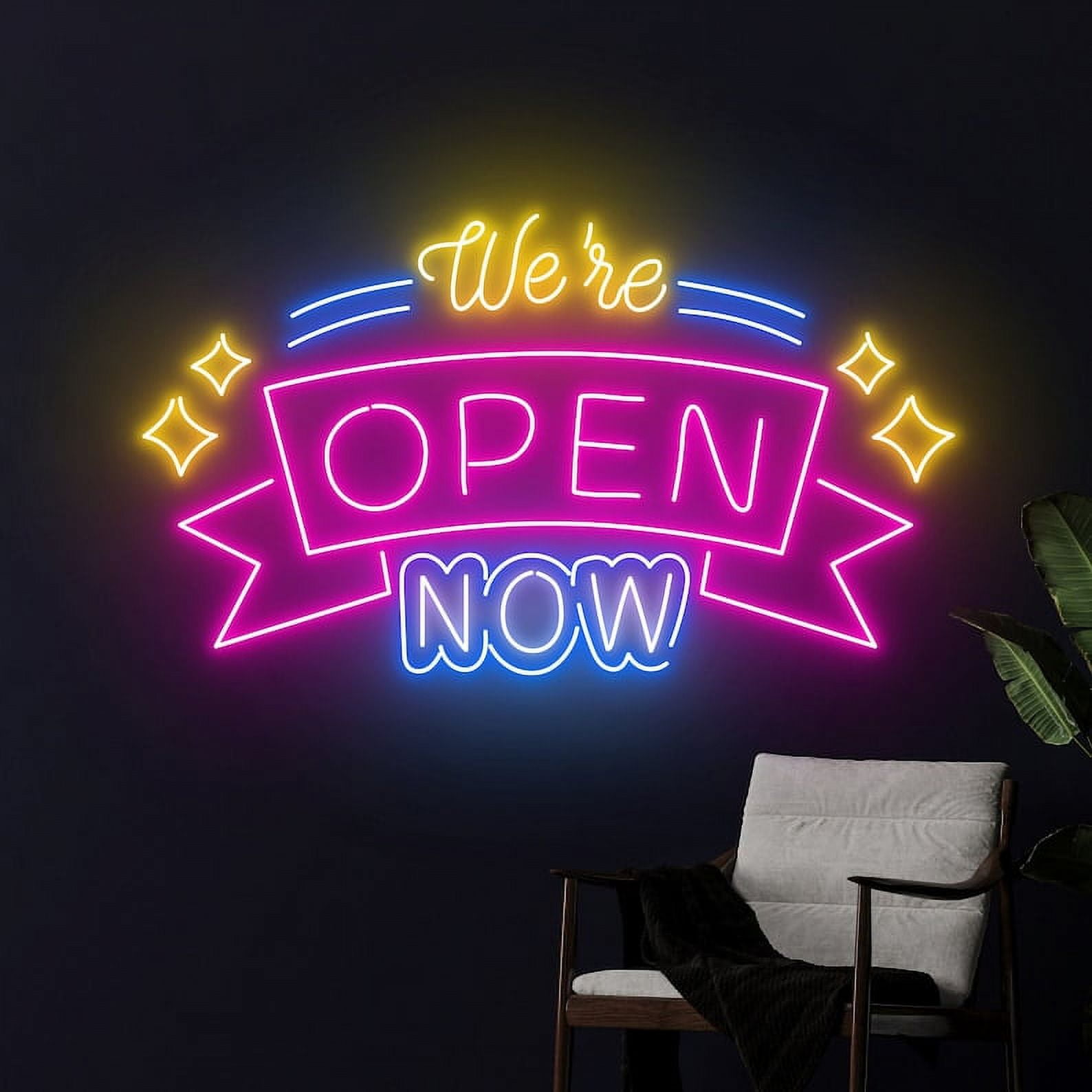 Handmadetneonsign We're Open Now Led Sign, We Are Open Neon Sign, Open ...