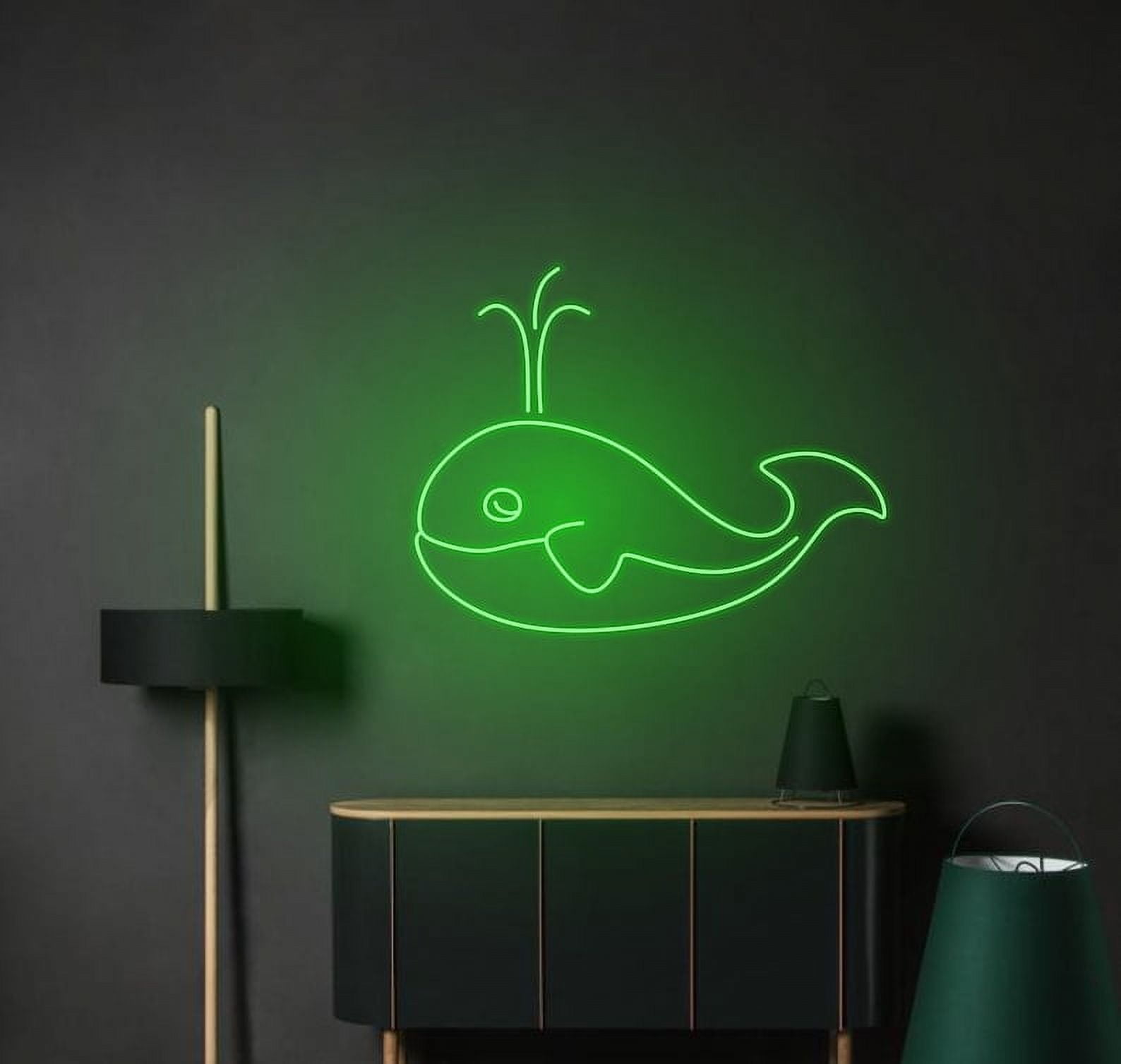Handmadetneonsign Whale Neon Sign, Mini Whale Neon Sign, Animal Neon ...