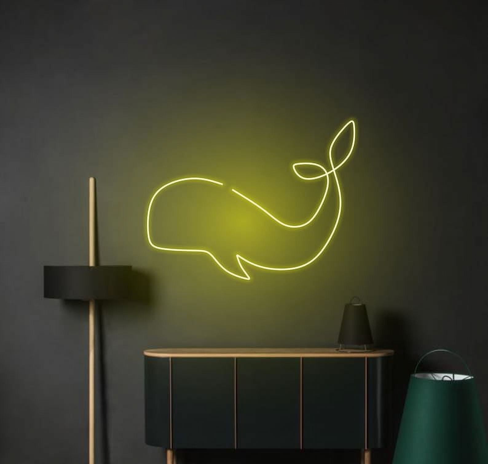 Handmadetneonsign Whale Neon Sign, Mini Whale Neon Sign, Animal Neon ...