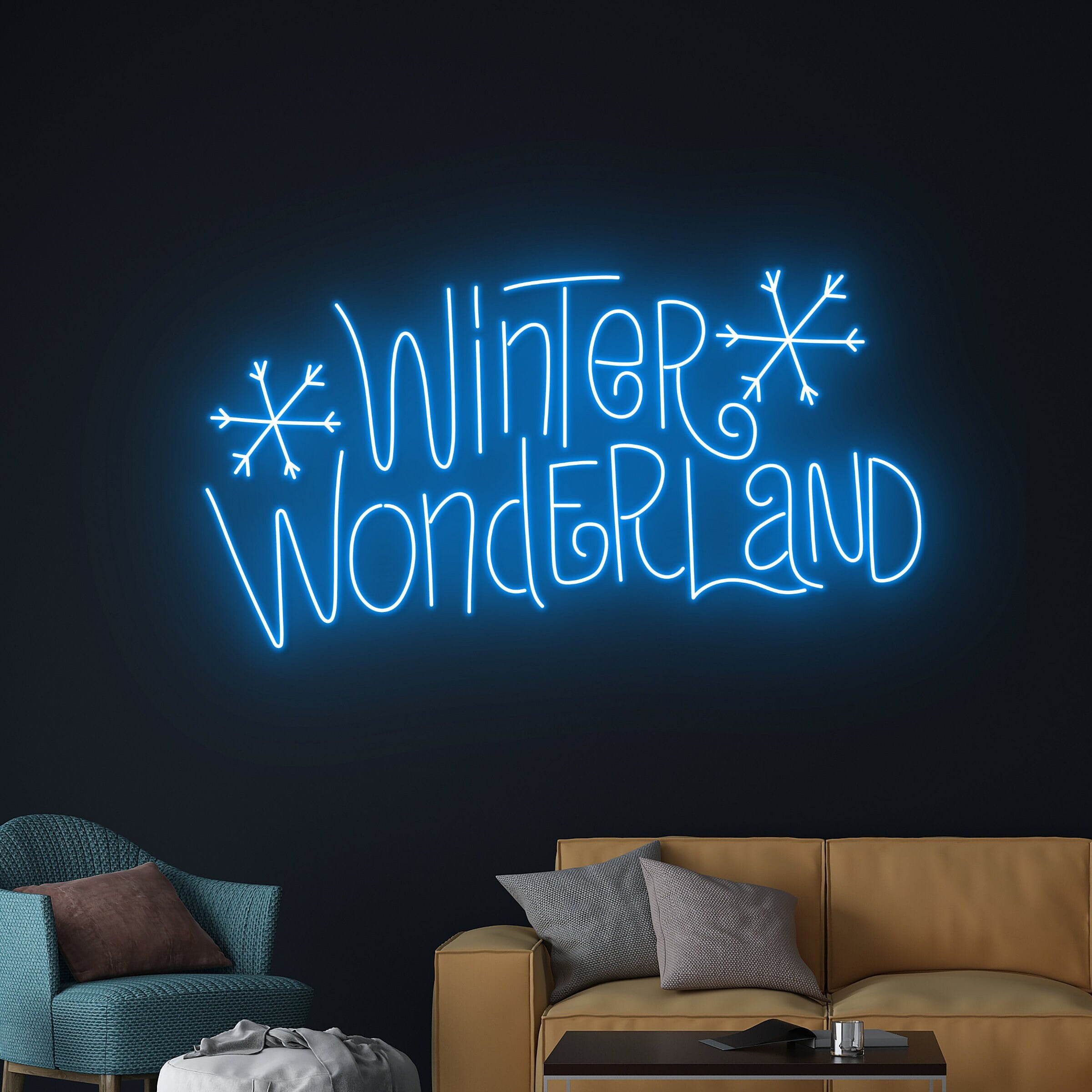 Handmadetneonsign Winter Wonderland Neon Sign, Winter Wonderland Led ...
