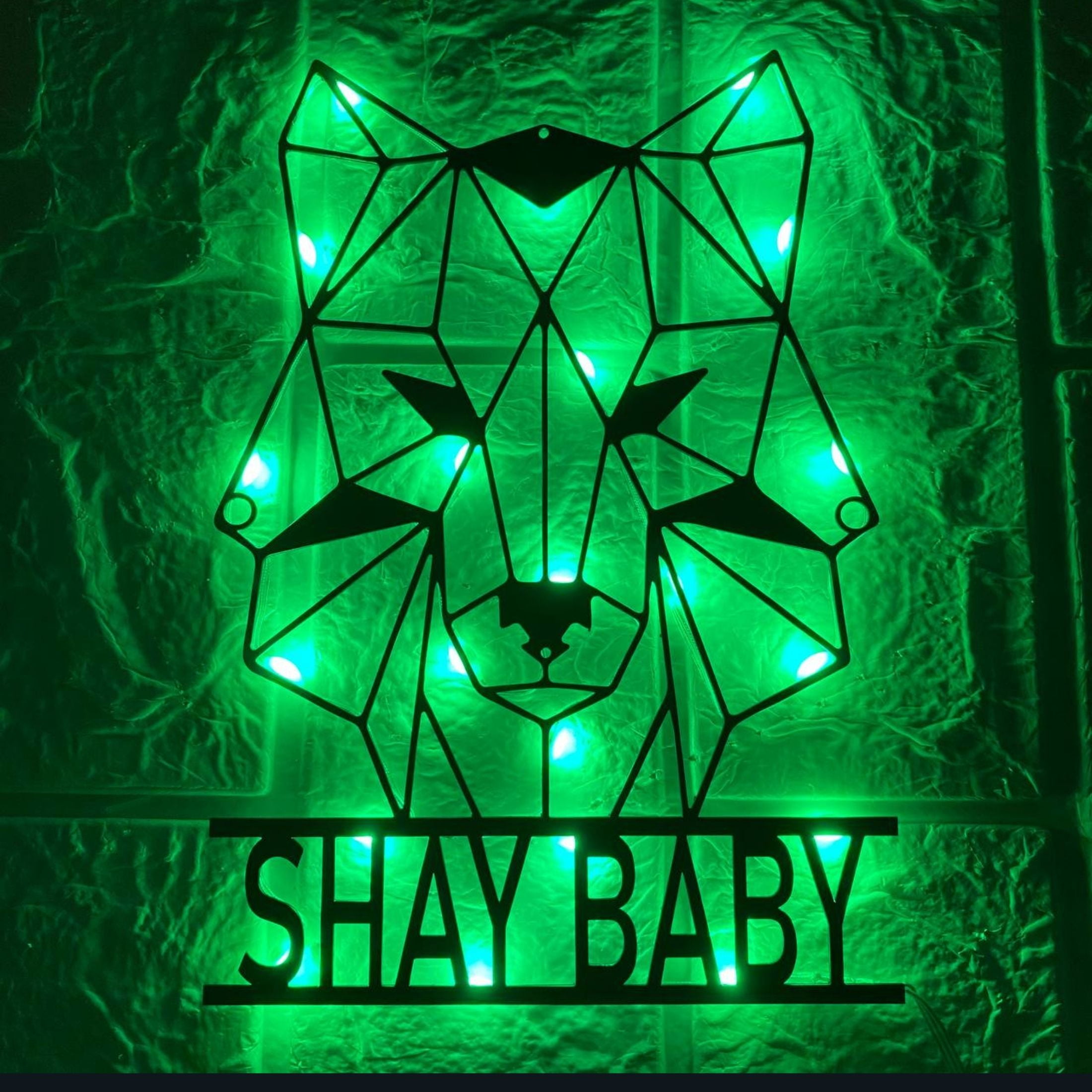 Handmadetneonsign Wolf Head Metal Wall Art Light, Wolf Wild Animal ...