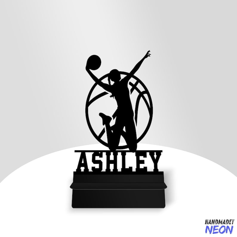 Handmadetneonsign Women Basketball Phone Stand, Basketball Metal Cell ...
