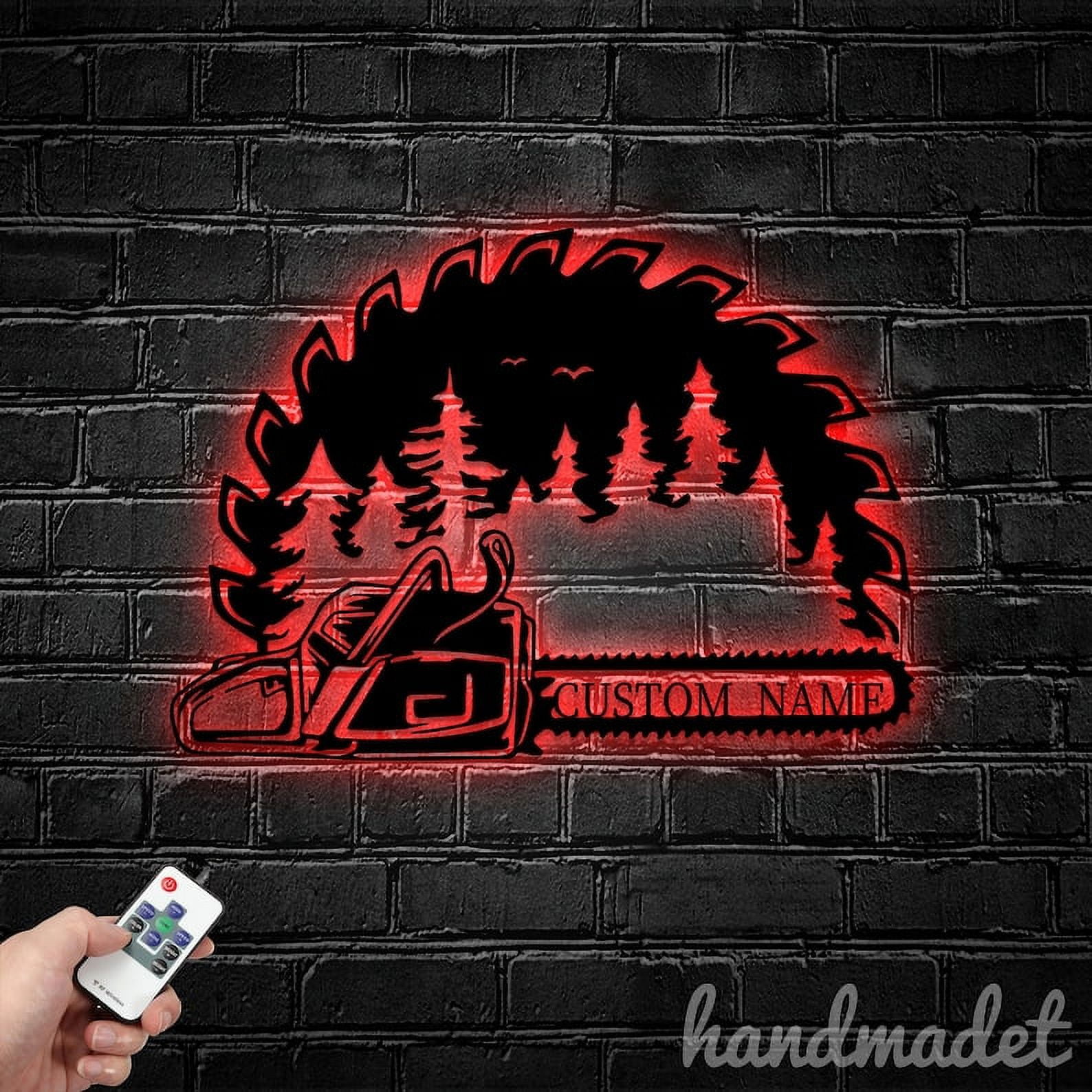 Handmadetneonsign Wood Shop Metal Wall Art Light, Saw Machine Sign Wall ...