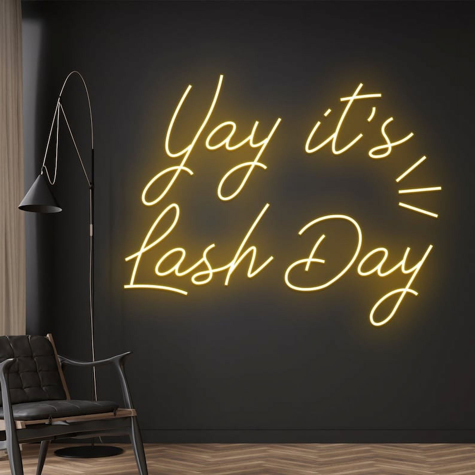 Handmadetneonsign Yay It's Lash Day Neon Sign, Personalized Name LED ...