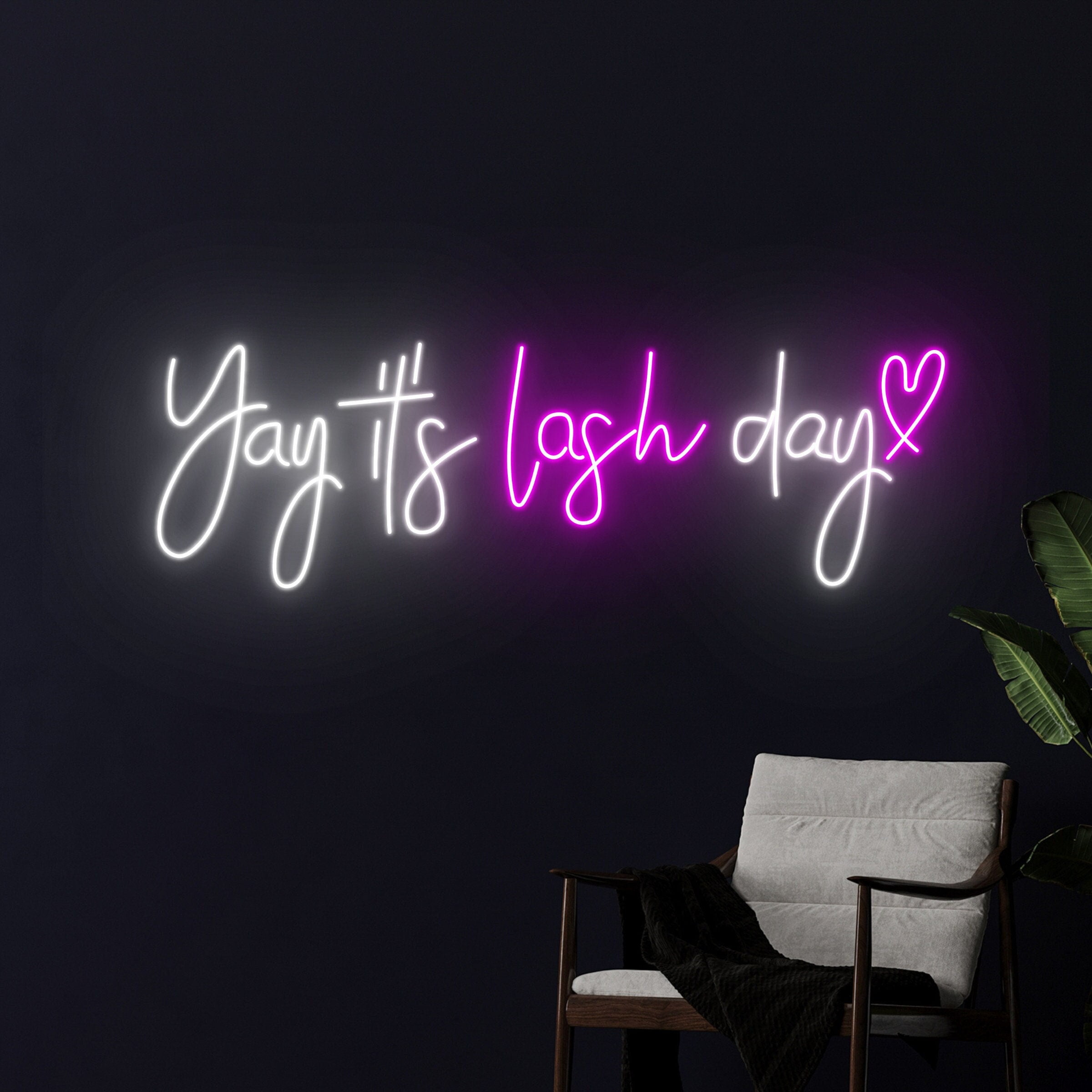 Handmadetneonsign Yay It's Lash Day Neon Sign, Yay It's Lash Day LED ...