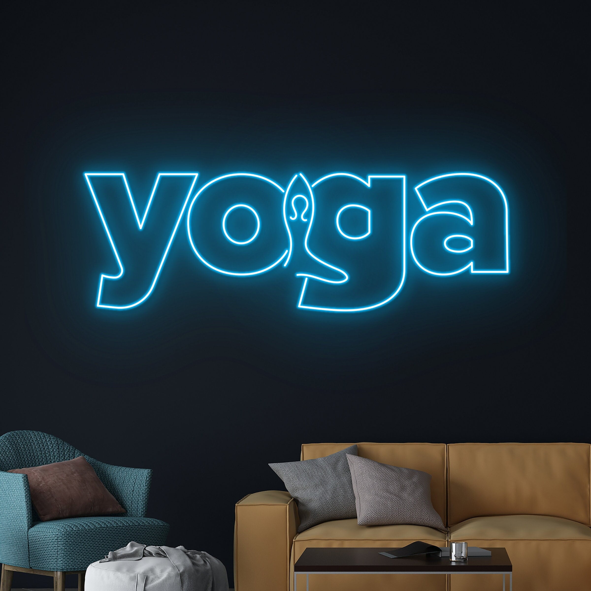 Handmadetneonsign Yoga Neon Sign, Yoga Led Sign, Meditation Led Light ...