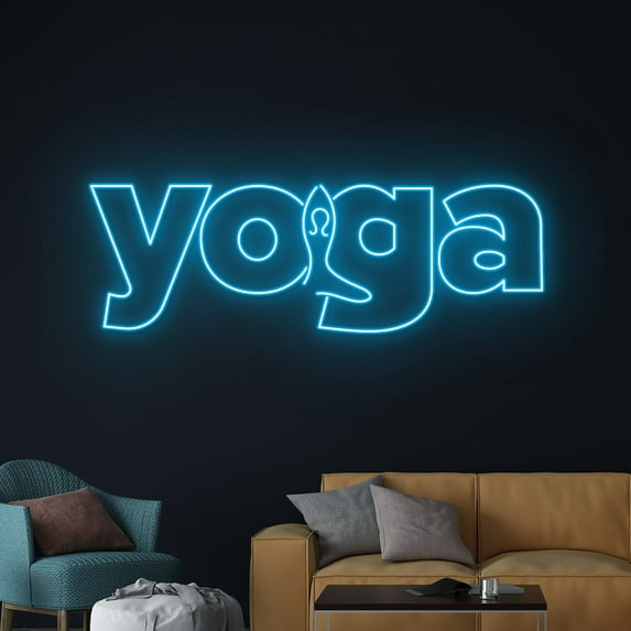 Handmadetneonsign Yoga Neon Sign, Yoga Led Sign, Meditation Led Light ...