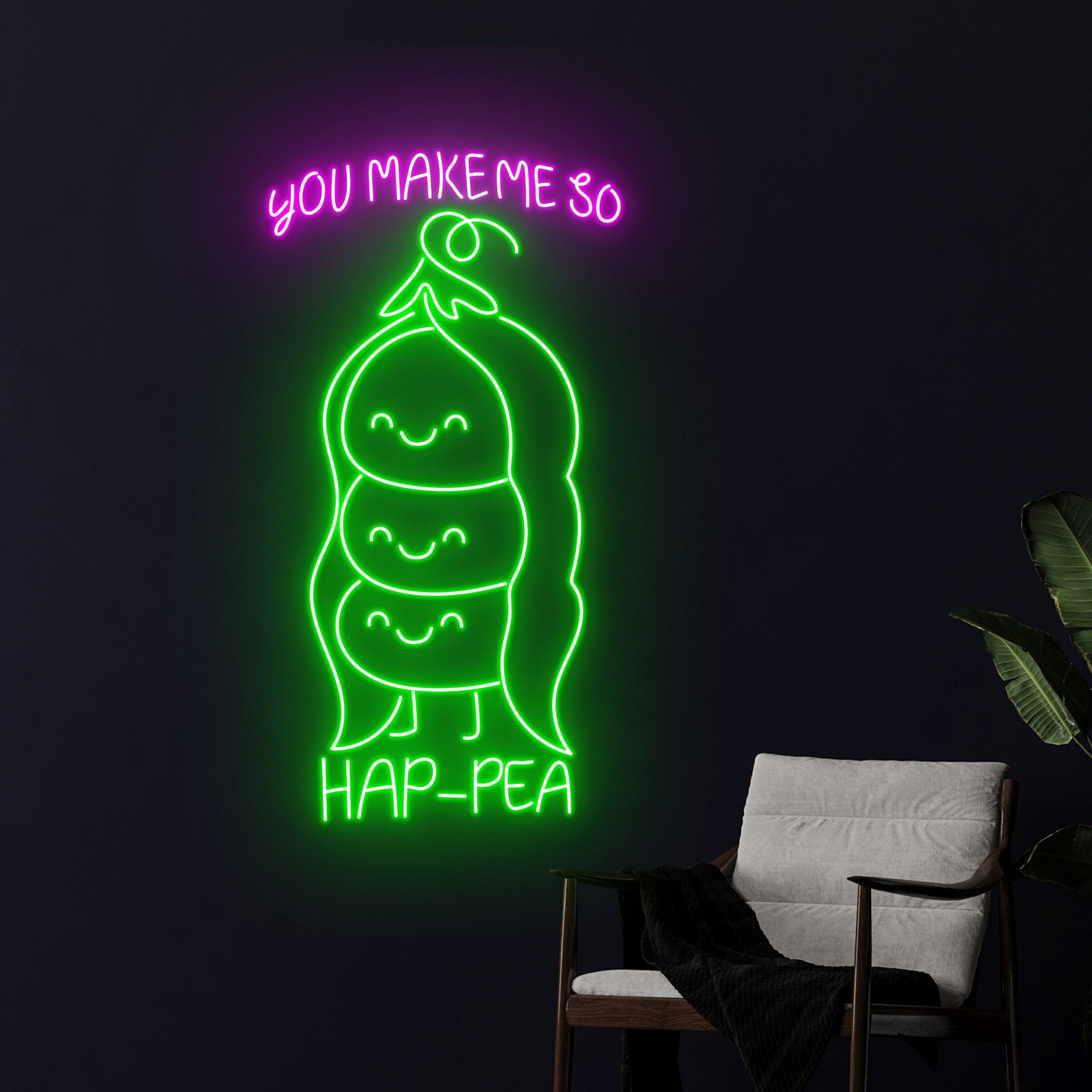 Handmadetneonsign You Make Me So Happea Neon Light, You Make Me So ...