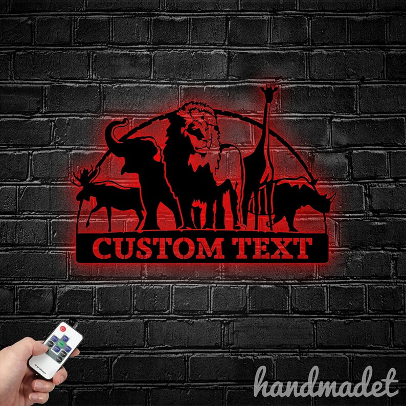 Handmadetneonsign Zoo Crew Metal Wall Art, Zoo Crew Metal Sign Wall ...