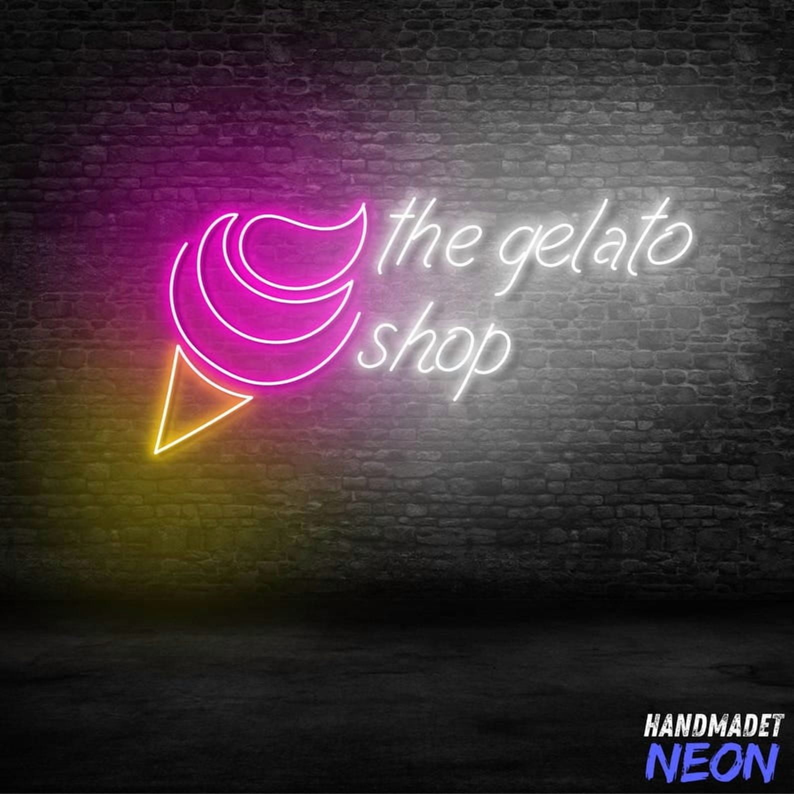 Handmadetneonsigns Gelato Shop Neon Sign, LED Light for Ice Cream ...