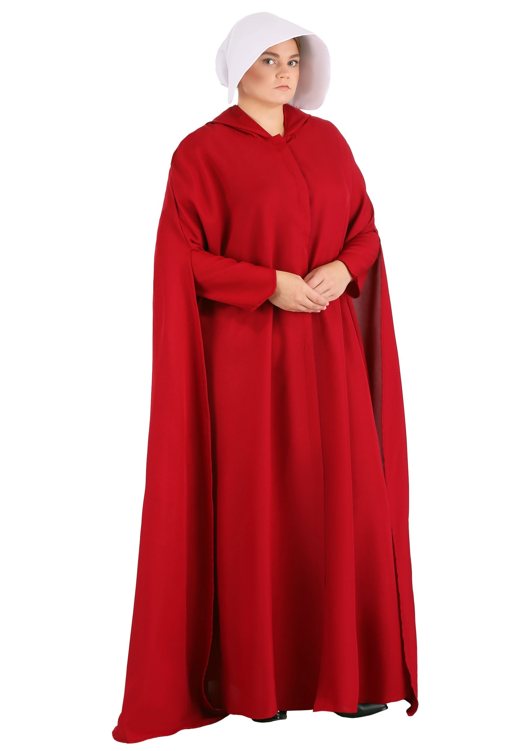 Handmaid's Tale Plus Size Costume Womens, Modest Cloaked Halloween ...