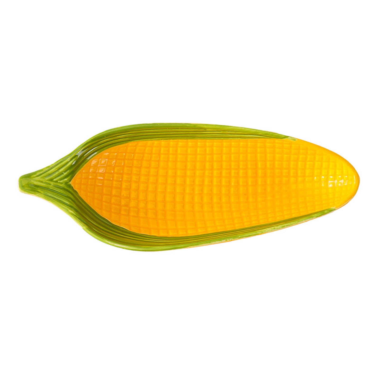 Handpainted Ceramic Corn Cob Dishes Family Sized Plates Microwave ...