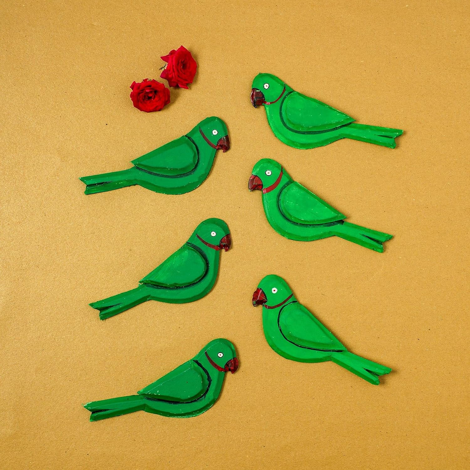 Handpainted Foam Parrot Cutouts, Parrot Decorations, Indian Style ...