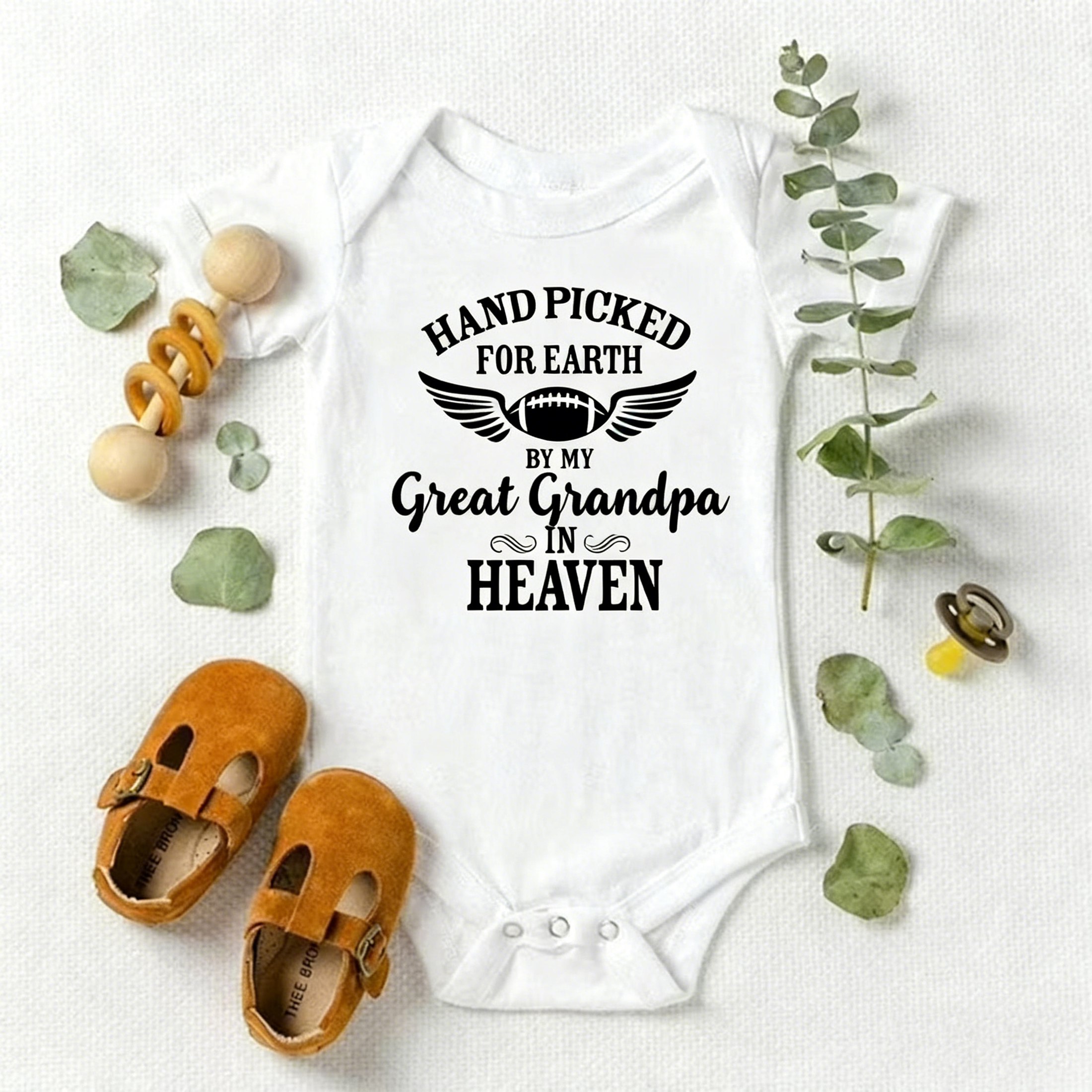 Handpicked in Heaven by Great Grandpa - Memorial Baby Bodysuit, A Sweet ...